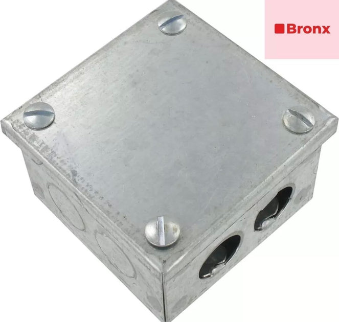 Galvanised Metal Knockout Box 4x4x2 – Bronx Electrical