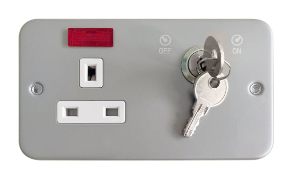 Key Operated Metal Clad Socket 13A 1 Gang – Bronx Electrical